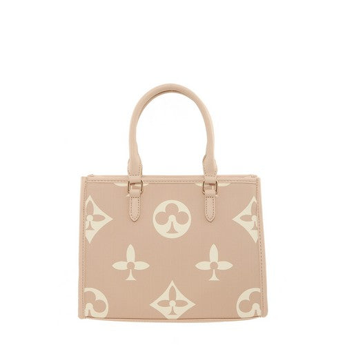 Large Monogram Print Tote Bag in Beige – Seasons Fashion