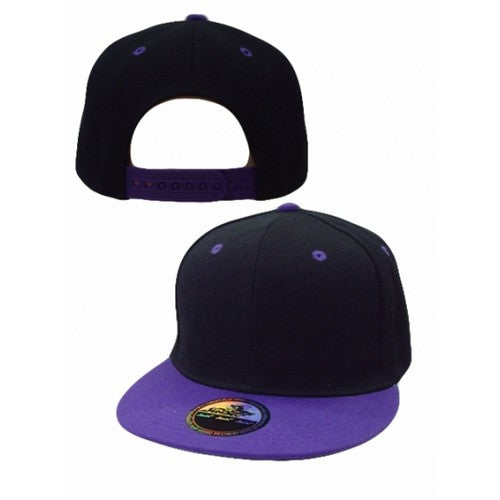 Two-Tone Snap Back Cap Black/Purple – Seasons Fashion