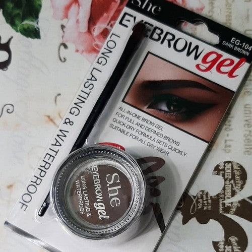 She MakeUp Long-Lasting & Waterproof Eyebrow Gel Dark Brown – Seasons ...