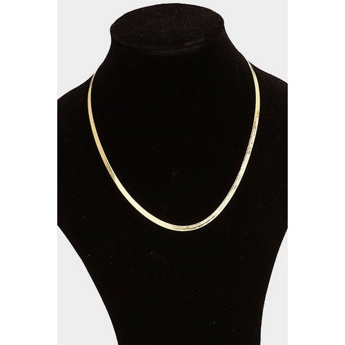 20'' Gold Plated 4mm Herringbone Chain – Seasons Fashion